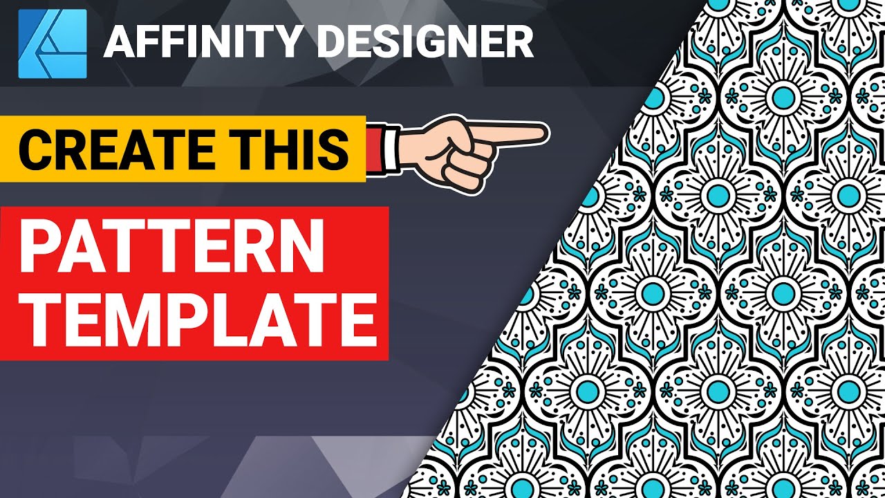 Affinity Designer | Create an eastern style pattern template - YouTube