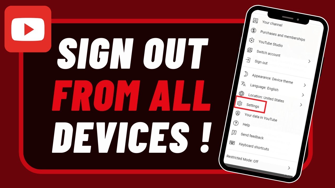 How to Sign Out YouTube Account from Other Devices ! - YouTube