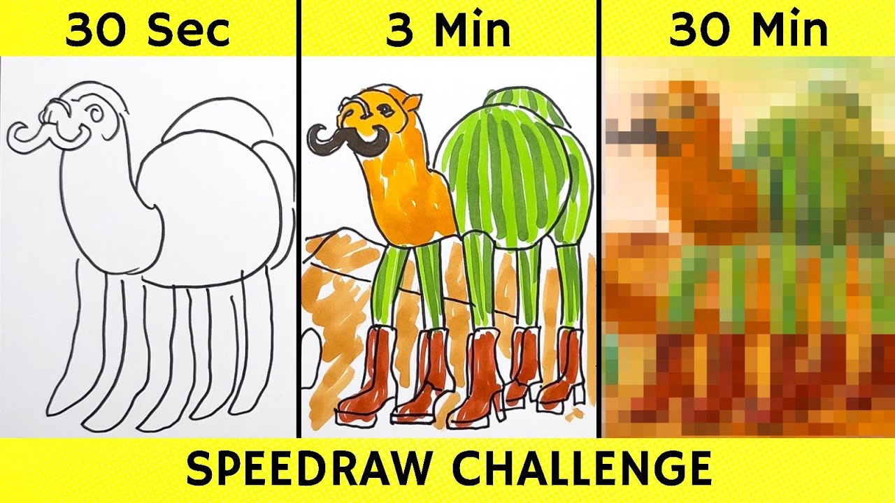 Drawing TOB TOBI TOB TOB TOBI TOB in 30 sec, 3 min, and 30 min ...