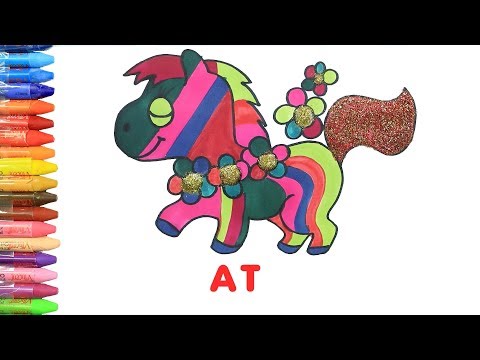 Simli At Boyama ile Renkleri Öğreniyorum 🦋 | Çocuklar için Renkleri Öğren |  Hayvanları Öğren