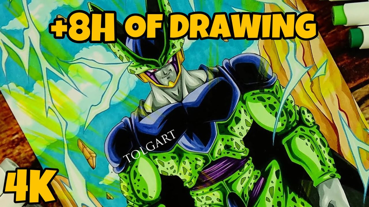Drawing PERFECT CELL in REAL TIME | 4k - YouTube