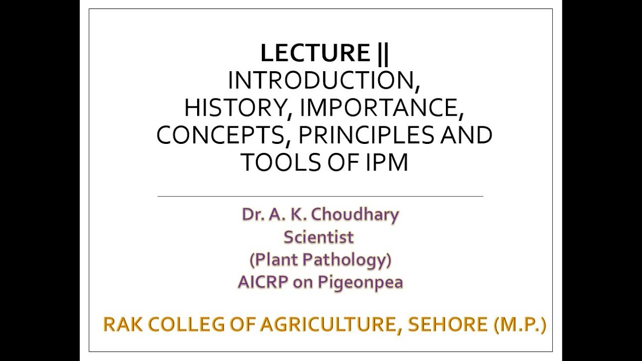 LECTURE || Introduction, History, Importance, Concepts, Principles and ...
