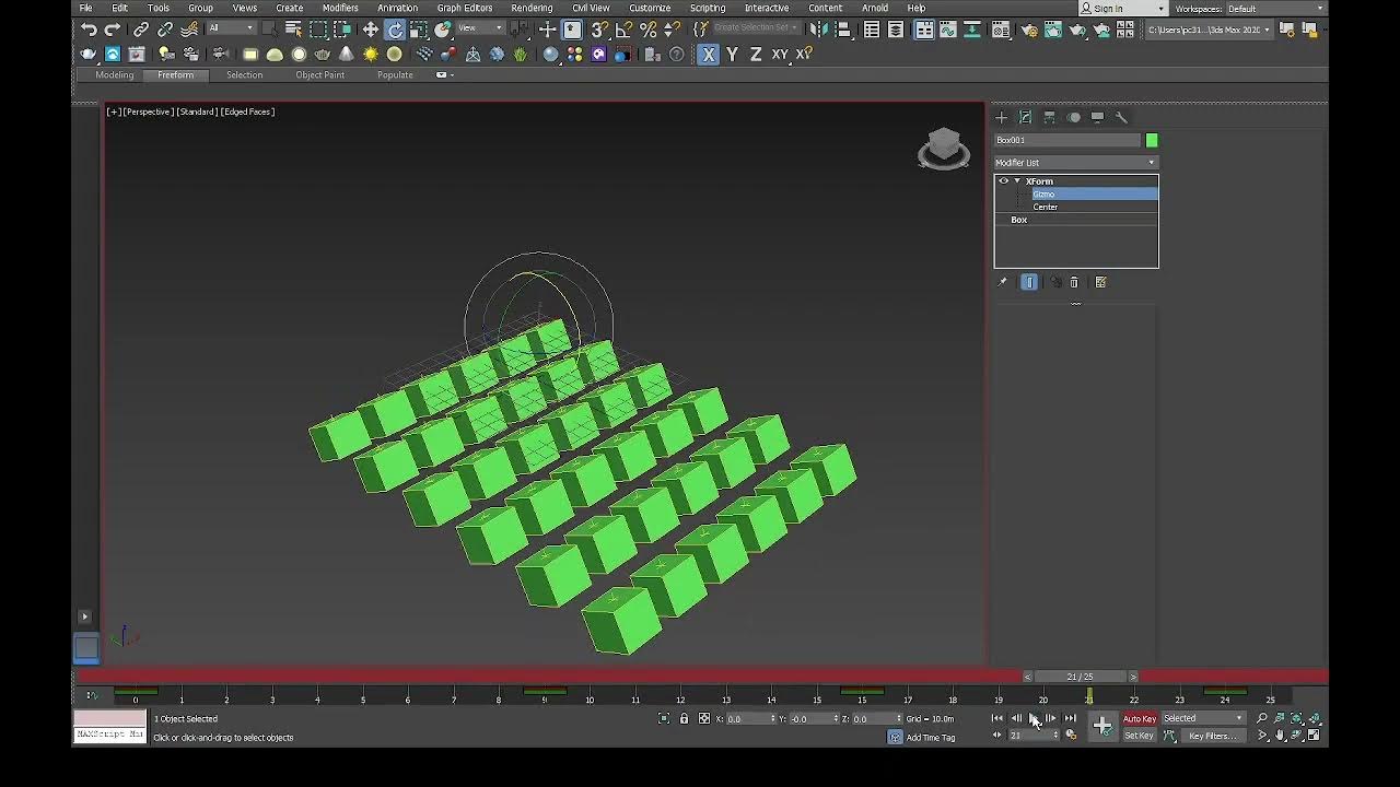 Dr. EmanAbdellatif *_^ how to use xForm Modifier 3Ds-ازاي اتحكم ف دوران و حجم الاشكال كلها مع ...