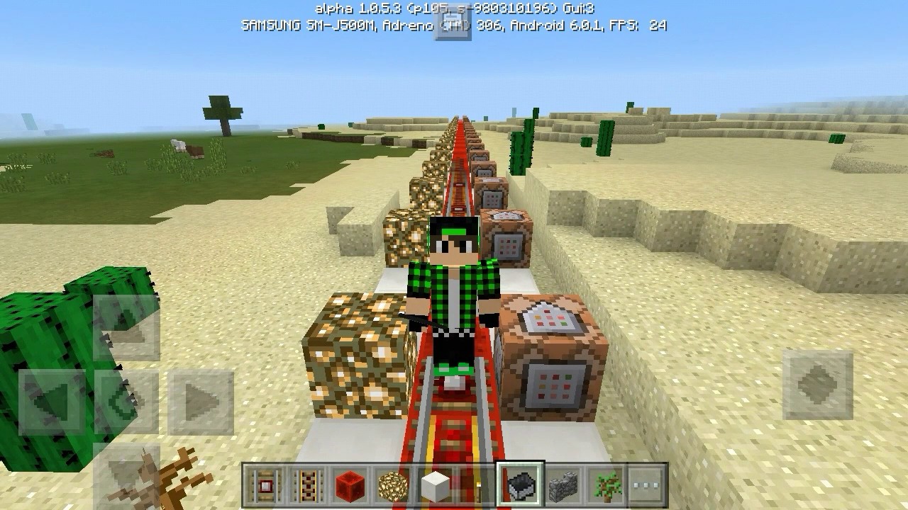 Como fazer trilhos emfinito no minecraft 1.0.5.3 - YouTube