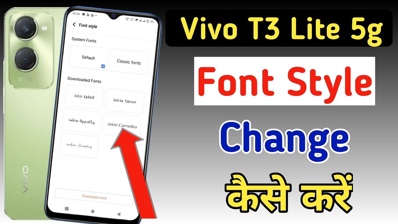 Vivo t3 lite 5g font style change | How to change font style in Vivo t3 ...