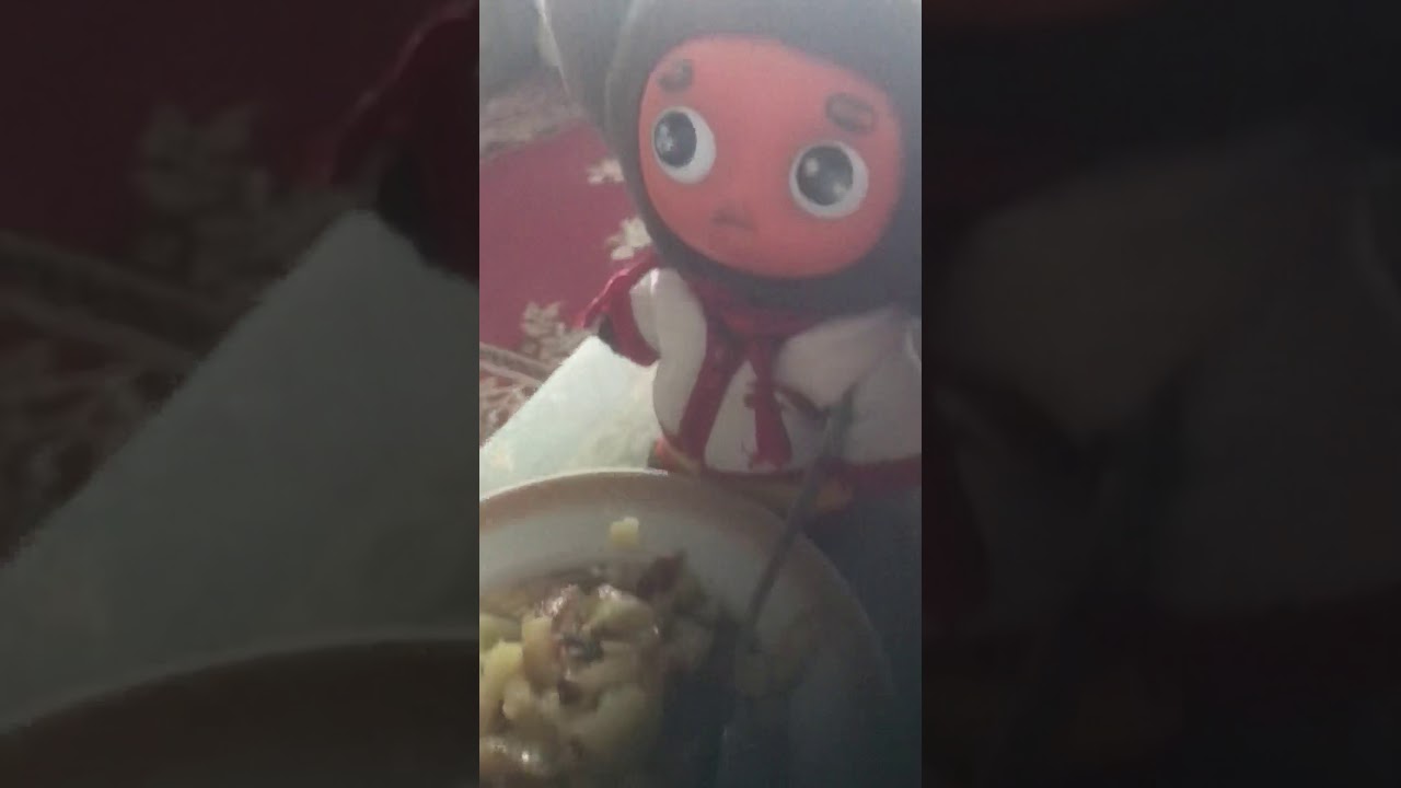 Cheburashka pioneer eats fried potatoes. ASMR. Eating. Mukbang. - YouTube