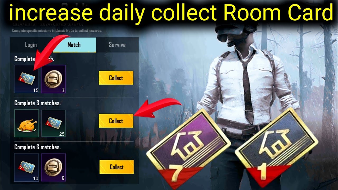 How To increase daily collect Room Card In Bgmi | Pubg | Room Card ...