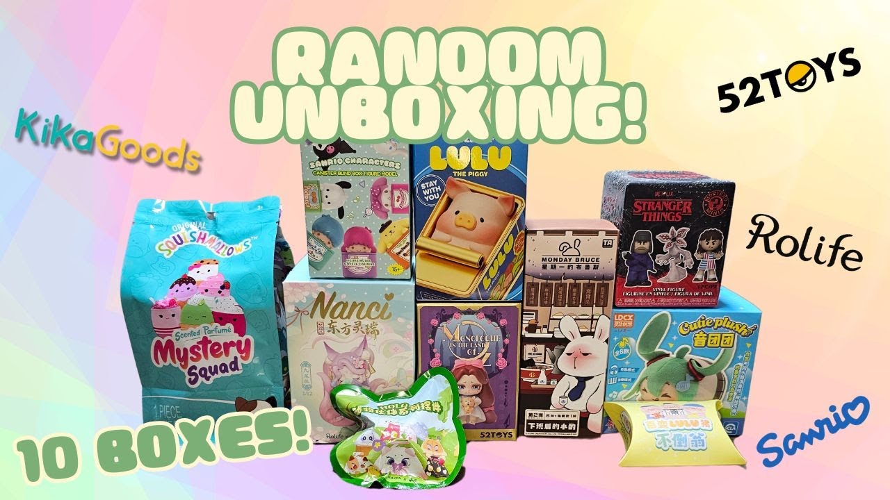 Random Mysterybox Unboxing! 10 blindboxes! KIKAGOODS, 52TOYS, ROLIFE ...