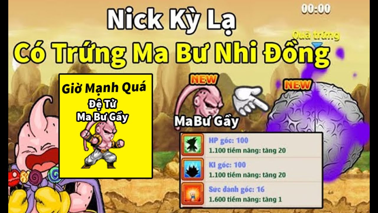 NRO - Nick kì lạ nhất 9sever tiềm năng nhi đồng nhưng có trứng mabu giờ ...