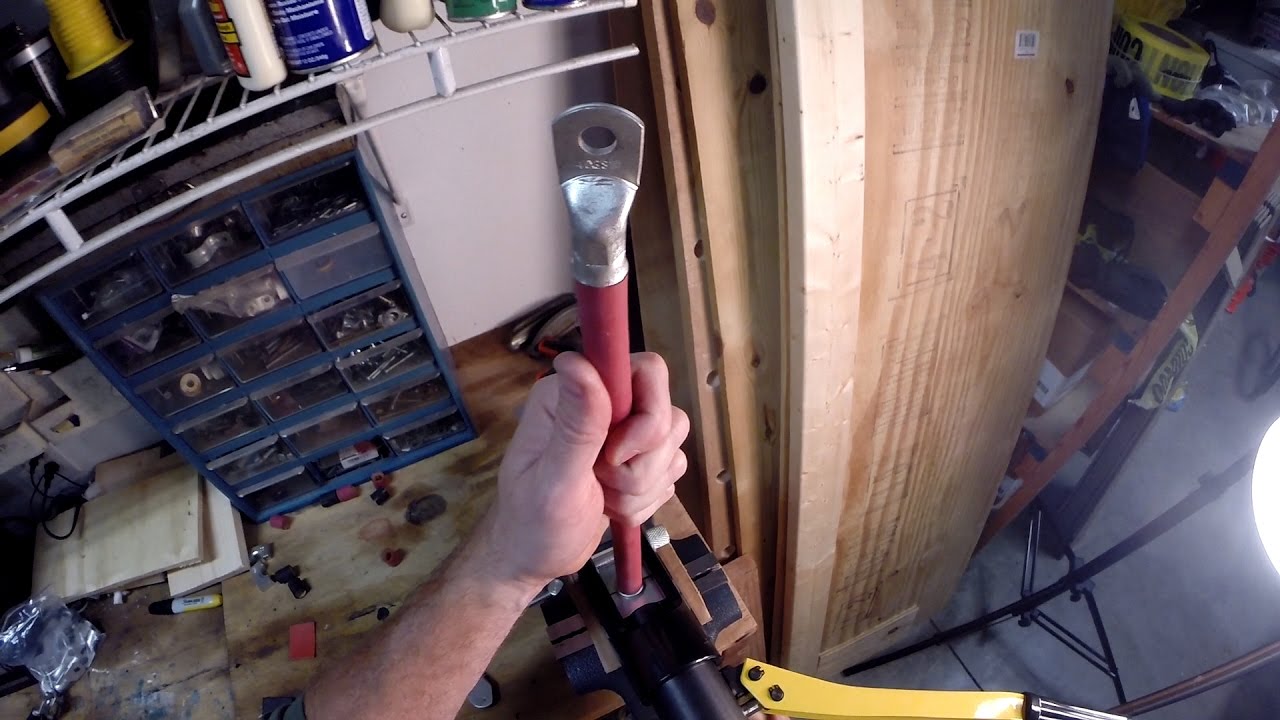 Off Grid Solar #19: Crimping Battery Cable Terminals - YouTube