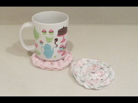 Crochet Fabric Mug Rugs Quick and Easy - YouTube
