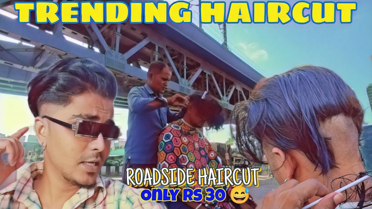 ROADSIDE HAIRCUT FOR THE FIRST TIME ️😅 | CHEAPEST HAIRCUT | #youtube # ...