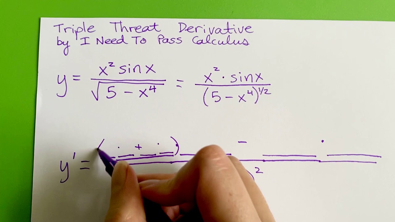 Triple Threat Derivative: chain rule, product rule, and quotient rule ...