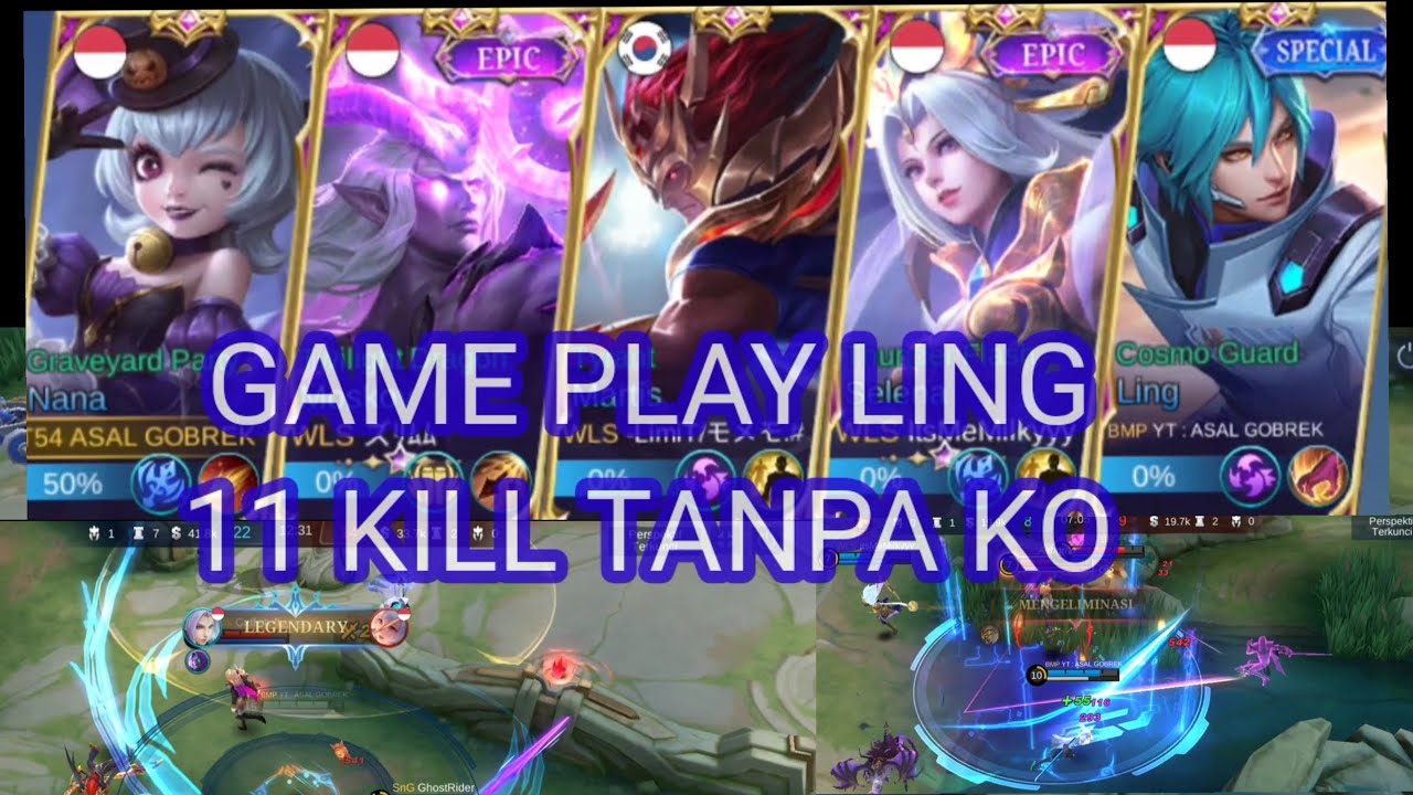 game play Ling 11 kill Legendary #mobilelegends #lingmontage - YouTube