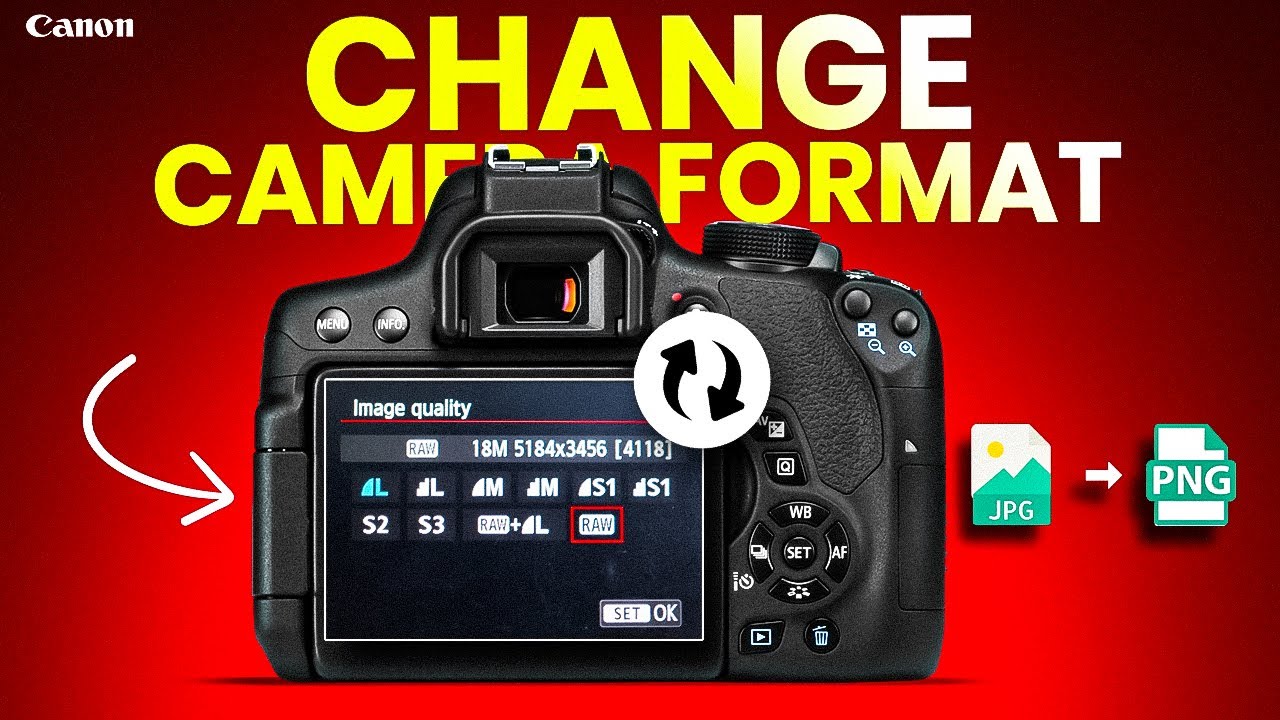 How To Switch Between RAW & JPEG On A Canon DSLR - YouTube