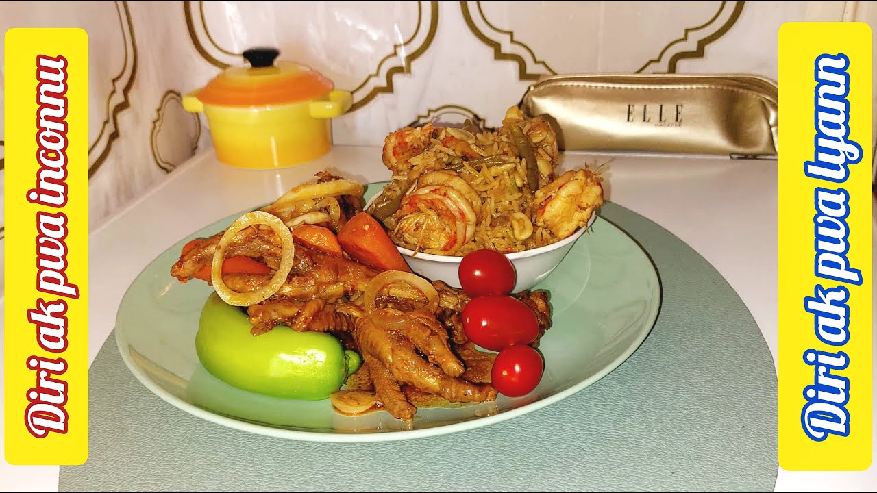 51) Resèt diri ak pwa nèg, pwa inconnu, manje moun Okap // Recette ...