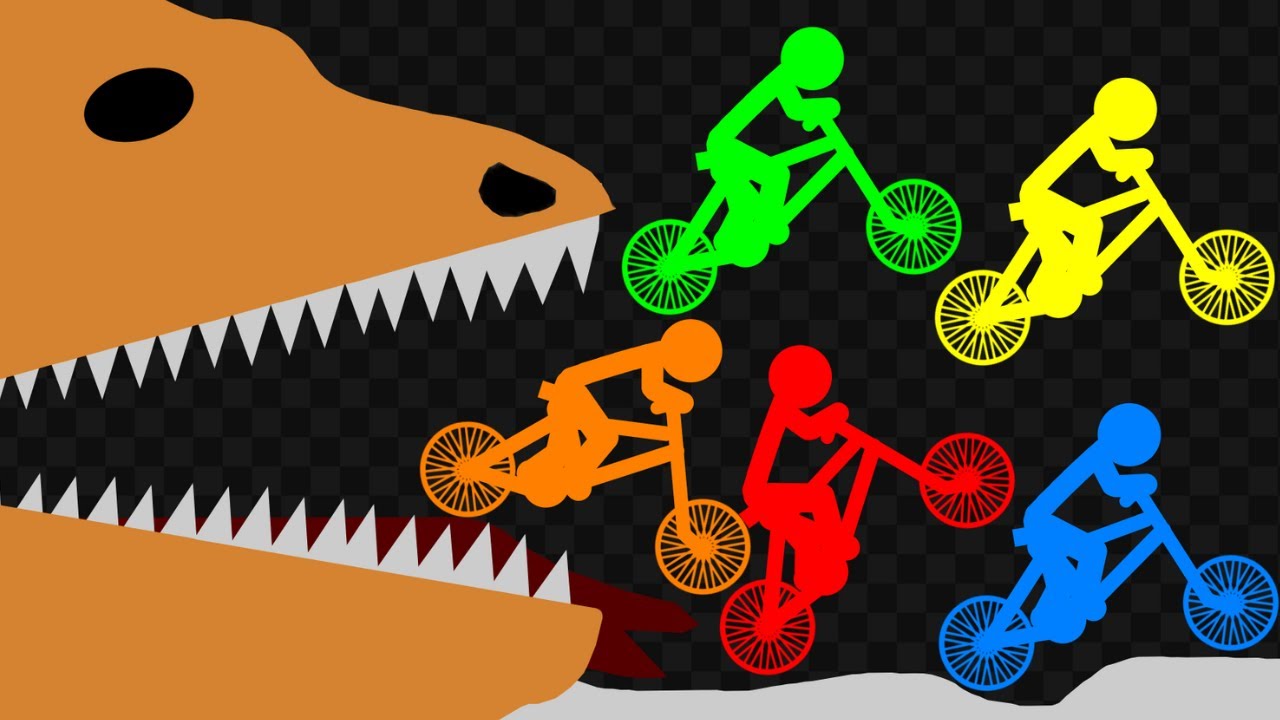 Survival Stickman Bicycle Race: Angry Lizard - YouTube