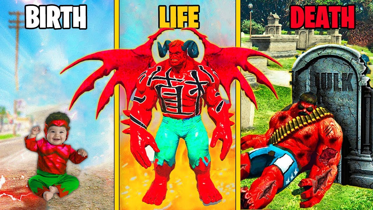 FRANKLIN Tell STORY OF RED HULK BIRTH to DEATH in GTA 5! - YouTube