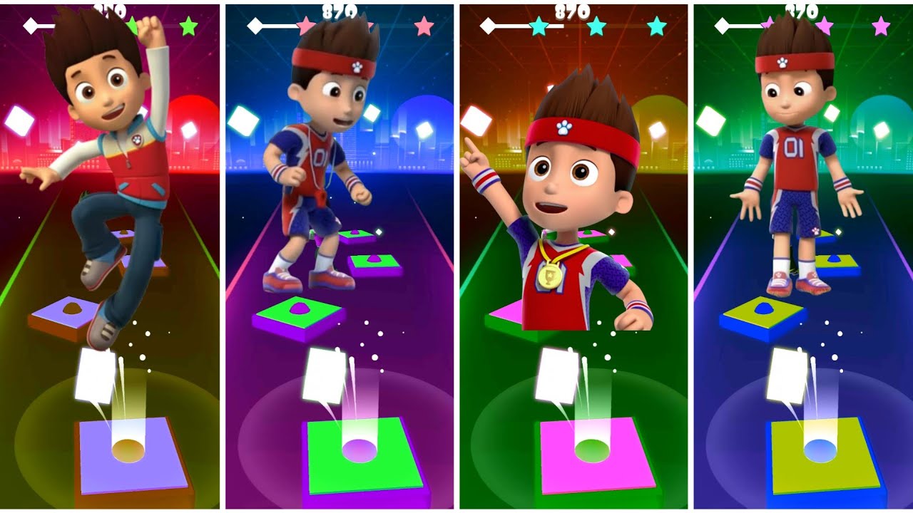 PAW Patrol: Ryder GO in Pups Patrol Tiles Hop | Episode 240 - YouTube