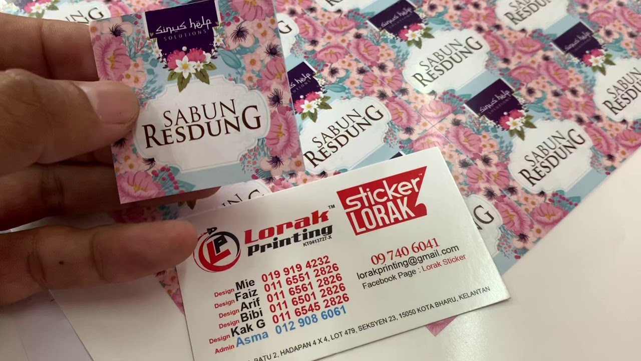 Tempahan Sticker Lorak Tanpa Minimal Order wsp terus 0199006061 - YouTube