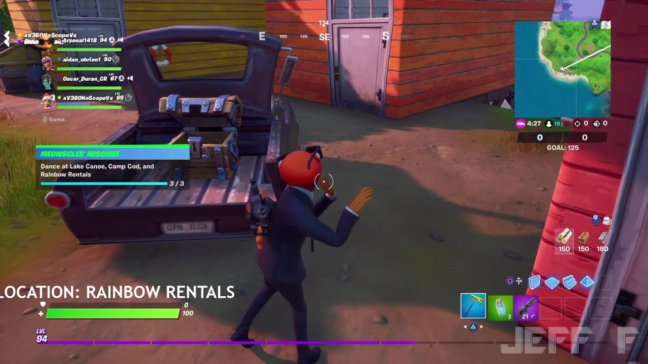 DANCE AT LAKE CANOE, CAMP COD, AND RAINBOW RENTALS | WEEK 6 | FORTNITE ...