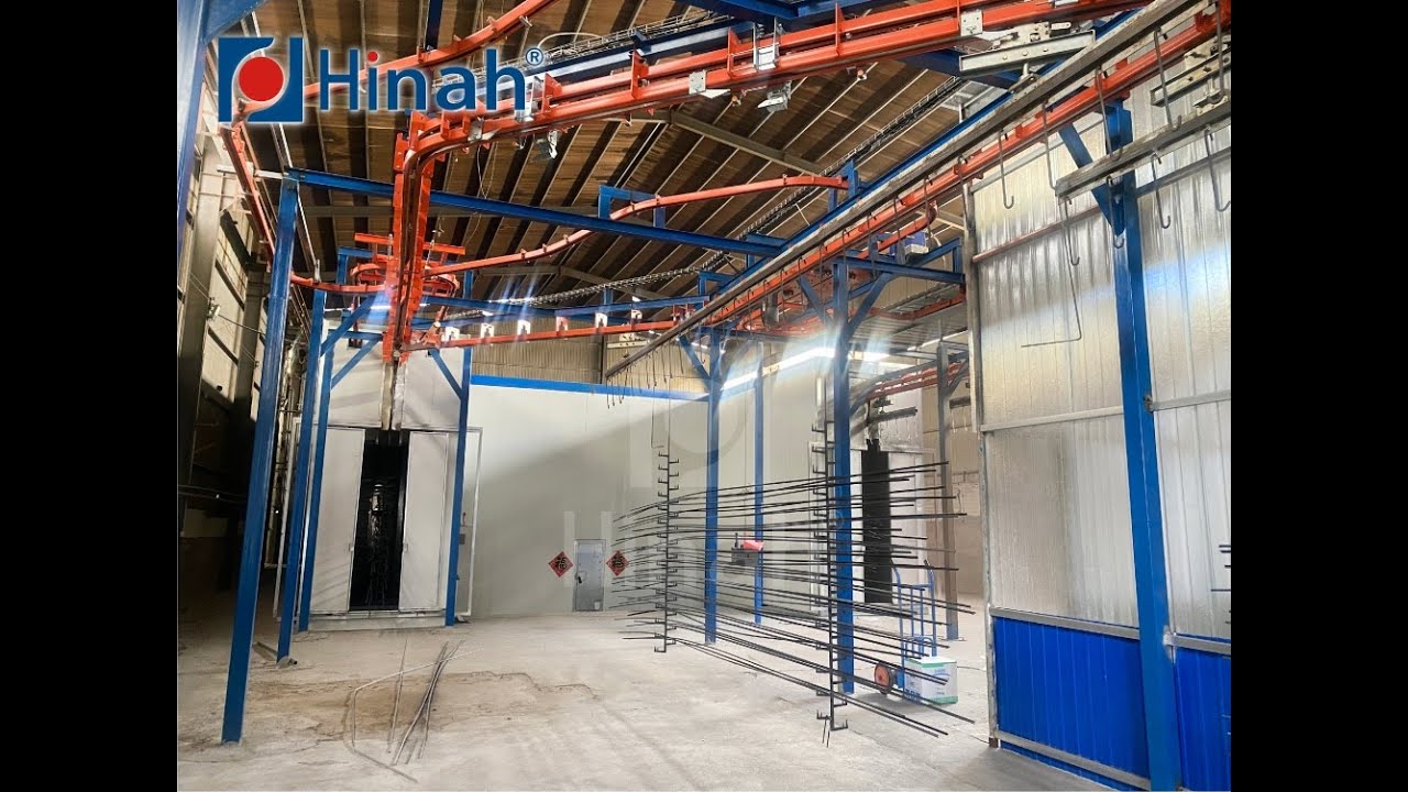 Horizontal Aluminium Profile Powder Coating Line Power and free ...