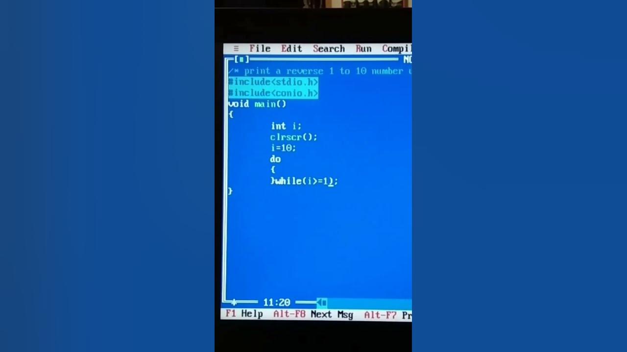 Print Reverse 1 To 10 Number Using Do While Loop In C Language Youtube 0117