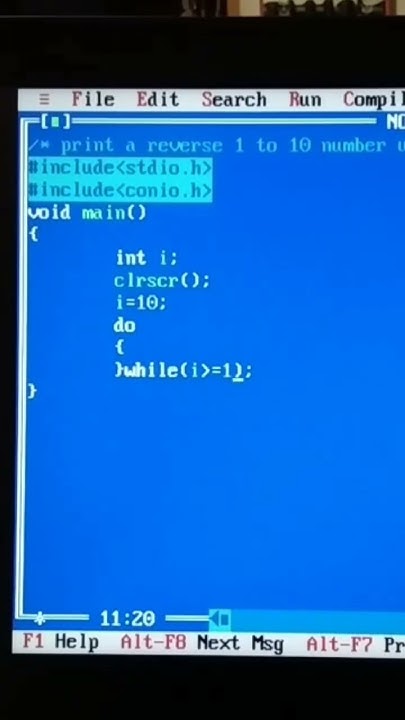 Print Reverse 1 to 10 Number Using Do While Loop In C Language - YouTube