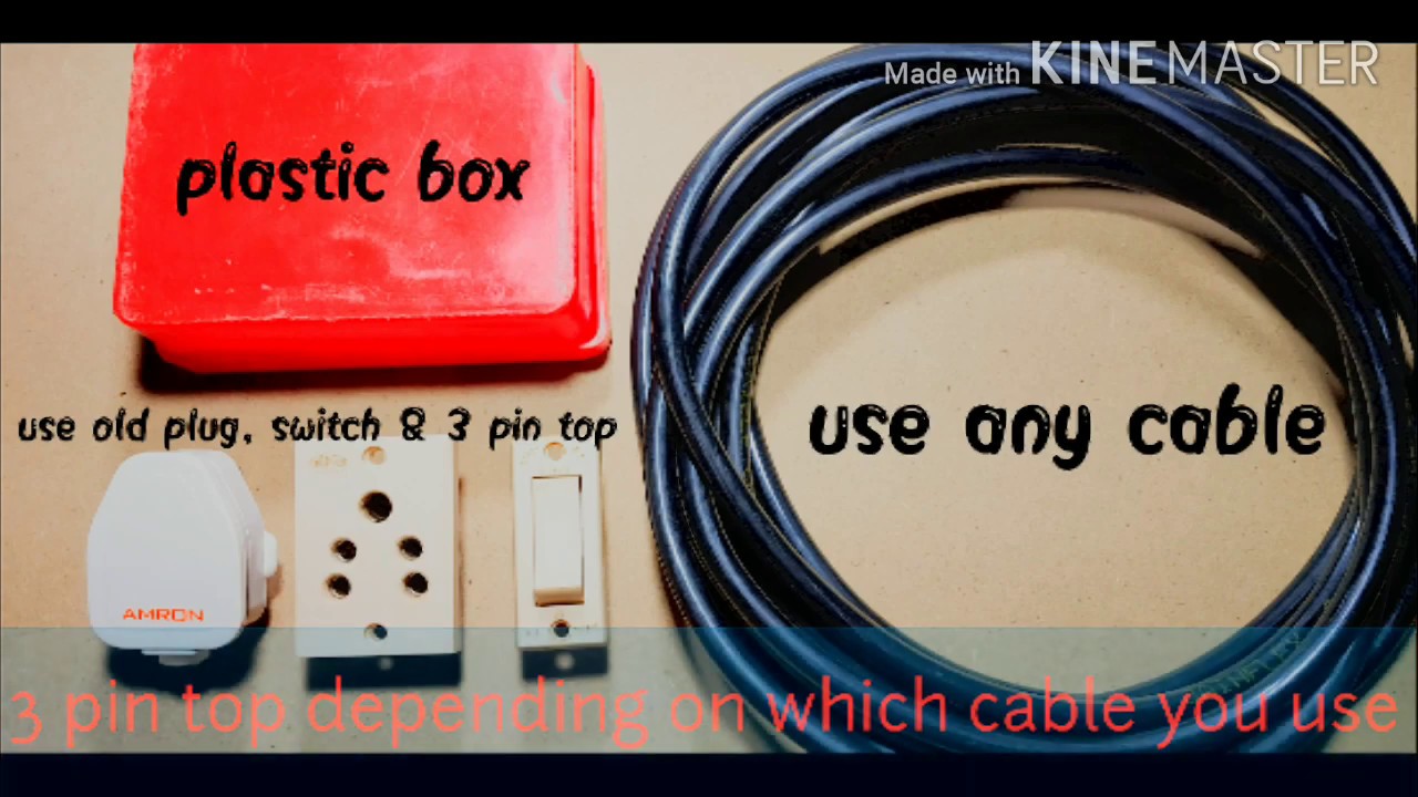 How to make portable extension board at home//D I Y - YouTube