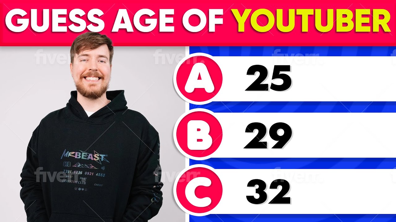 Can You Guess The Age Of Youtubers!? 🤔 | Youtuber Quiz 2024 - YouTube