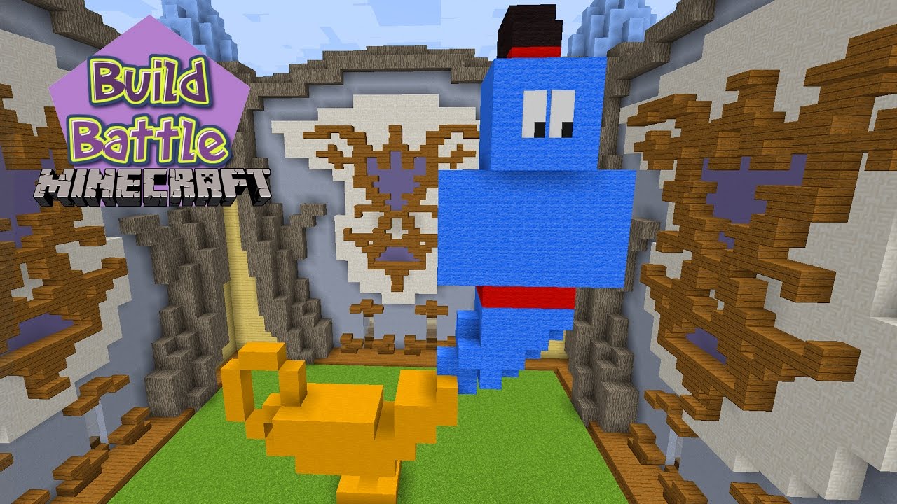 Minecraft Build Battle - LÂMPADA DO GÊNIO E PINGUIM - YouTube
