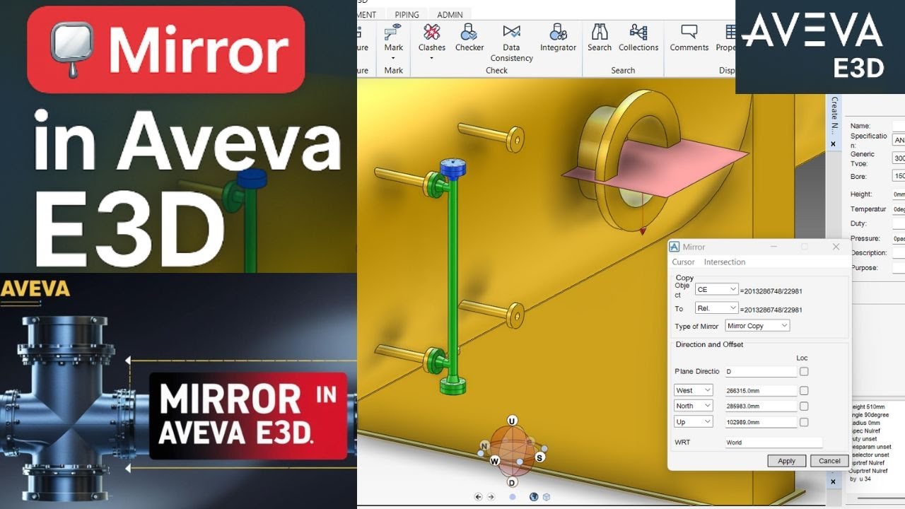 How to Mirror in Aveva E3D | Quick and Easy Tutorial - YouTube