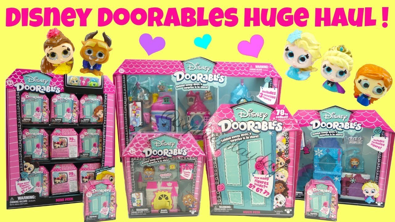 Disney Doorables Huge Haul Unboxing! Blind Bags Box, Frozen's Ice ...