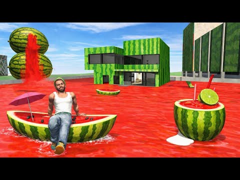 Franklin Change House To Watermelon House In INDIAN BIKES DRIVING 3D