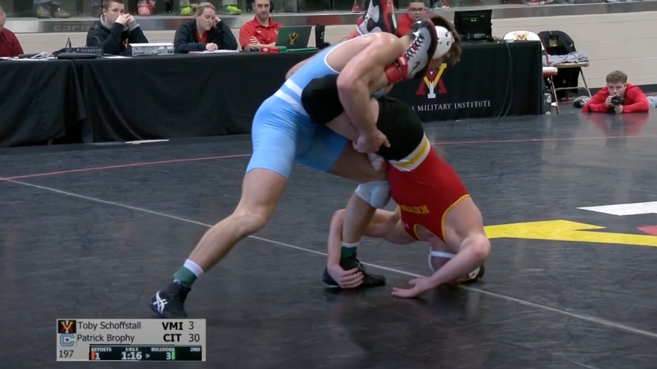 197lbs Patrick Brophy (The Citadel) vs Toby Schoffstall (VMI) - YouTube