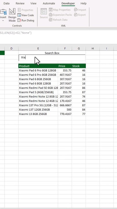 Create Search Box Easily In Excel By Using Filter Functions #shorts #excel #exceltips #office365 ...