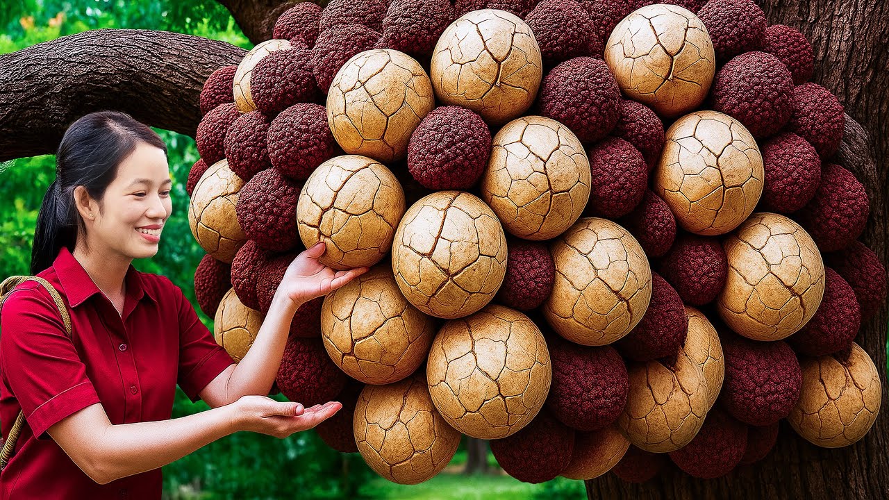 Harvesting Giant Wild Macadamia Clusters on Ancient Trees | Village ...