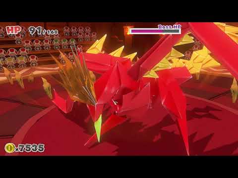 Paper Mario Origami King Boss 7: Fire Vellumental - YouTube