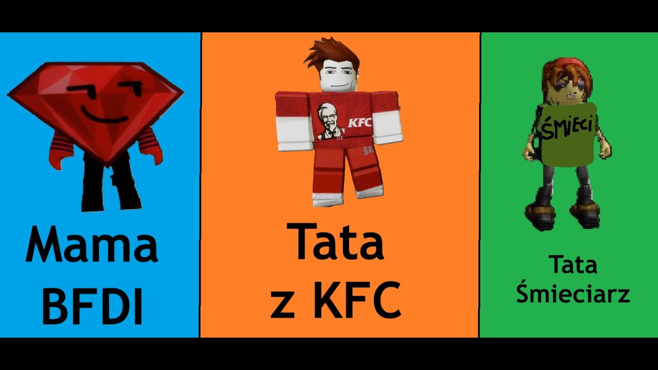 Adoptowała mnie mama z BFDI, tata z KFC, I tata śmieciarz - YouTube
