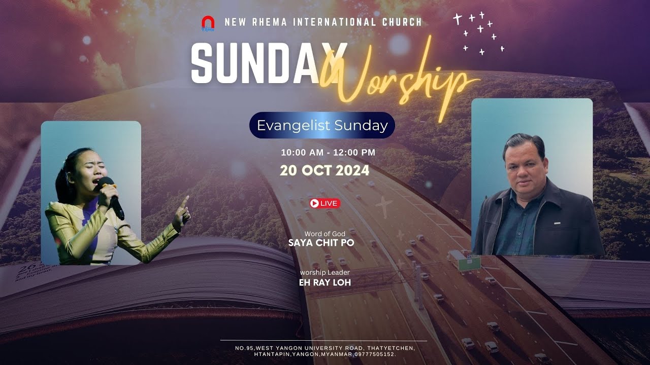 #NRiC#Sunday Worship Service With Sayar Chit Po (October-20-2024) LIVE ...