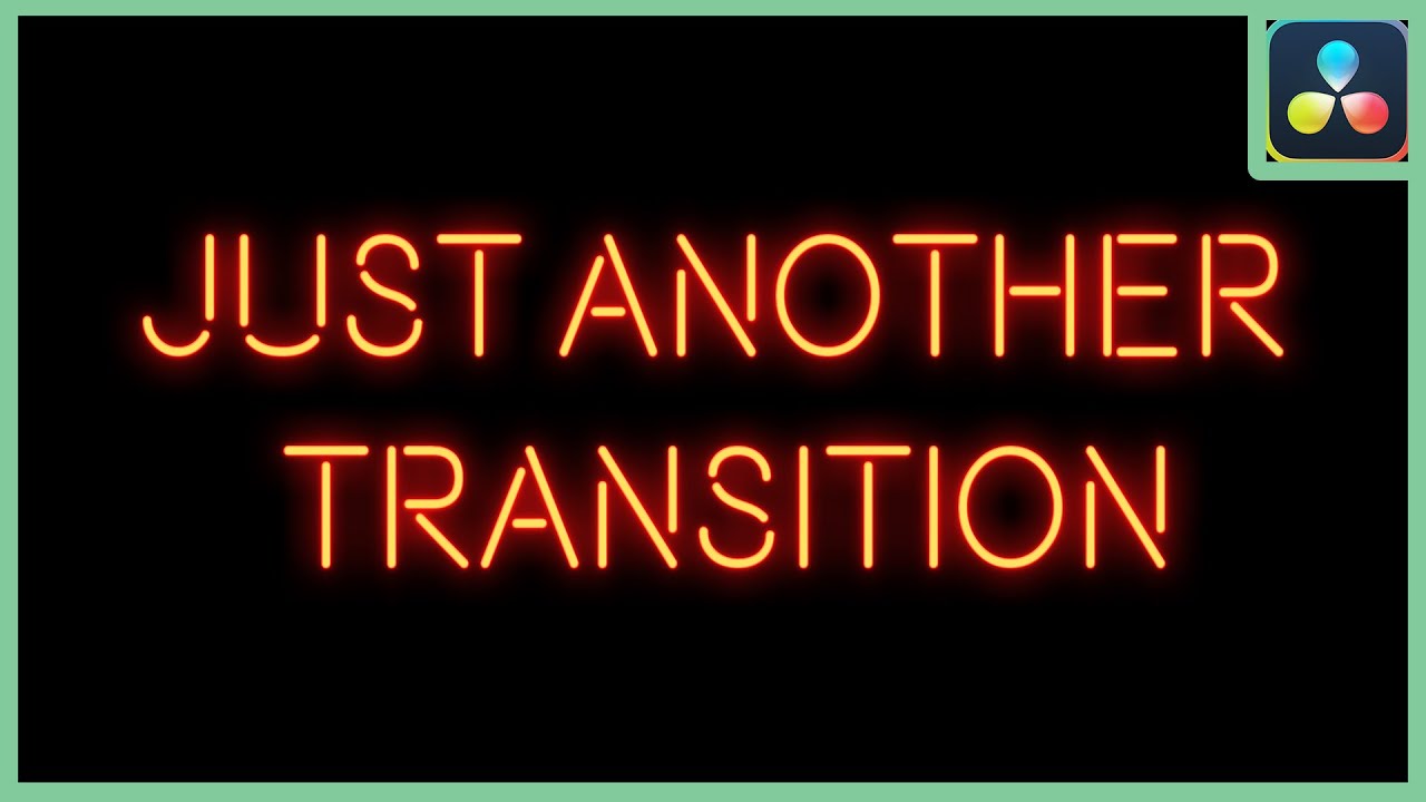This Is Just Another Transition | DaVinci Resolve 18 | - YouTube