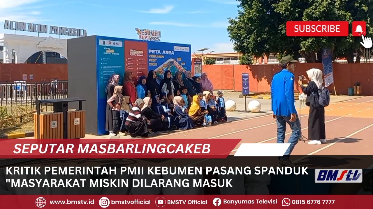 KRITIK PEMERINTAH PMII KEBUMEN PASANG SPANDUK MASYARAKAT MISKIN ...