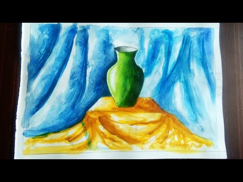 Still life object drawing with watercolour - YouTube