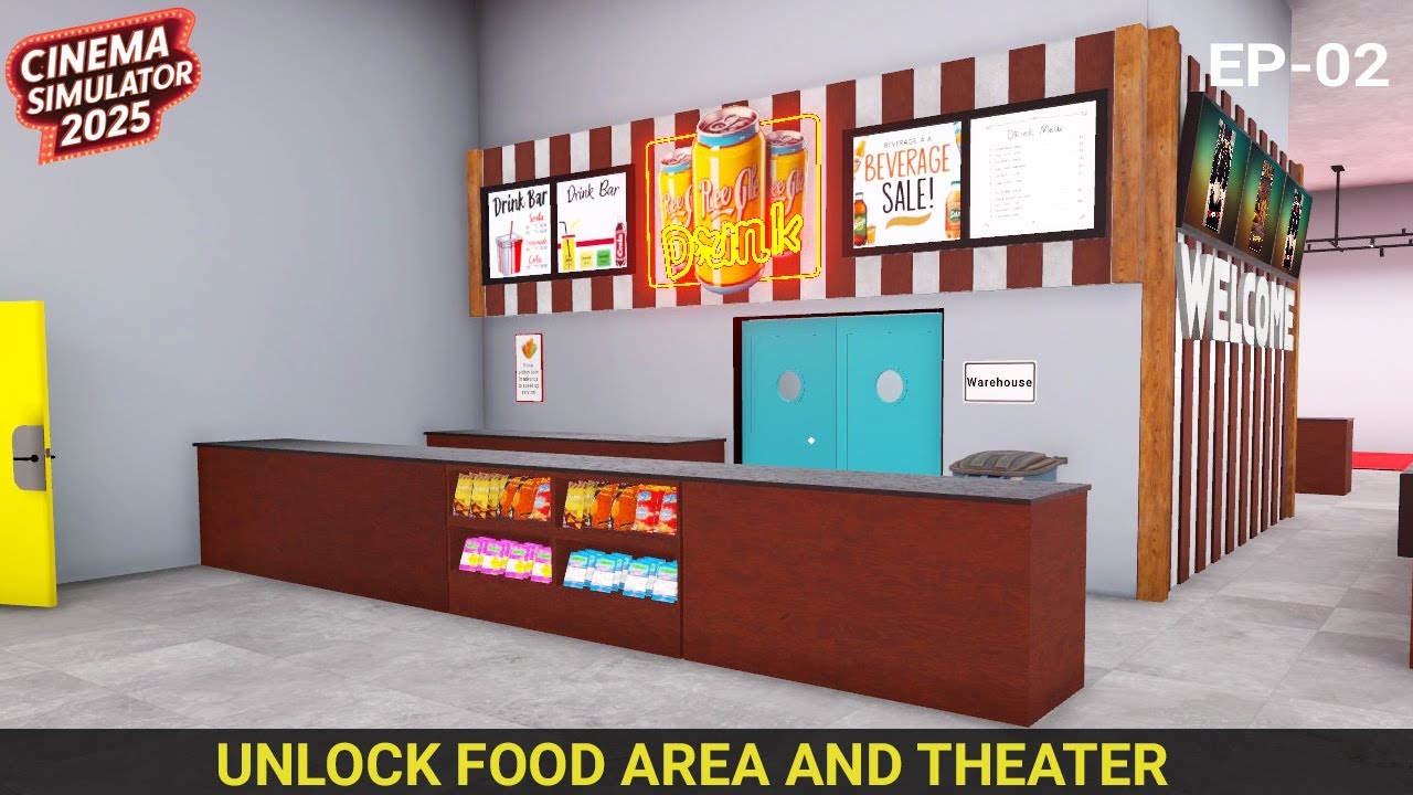Unlock the Food Area and Theatre | Cinema Simulator 2025 Gameplay | EP ...