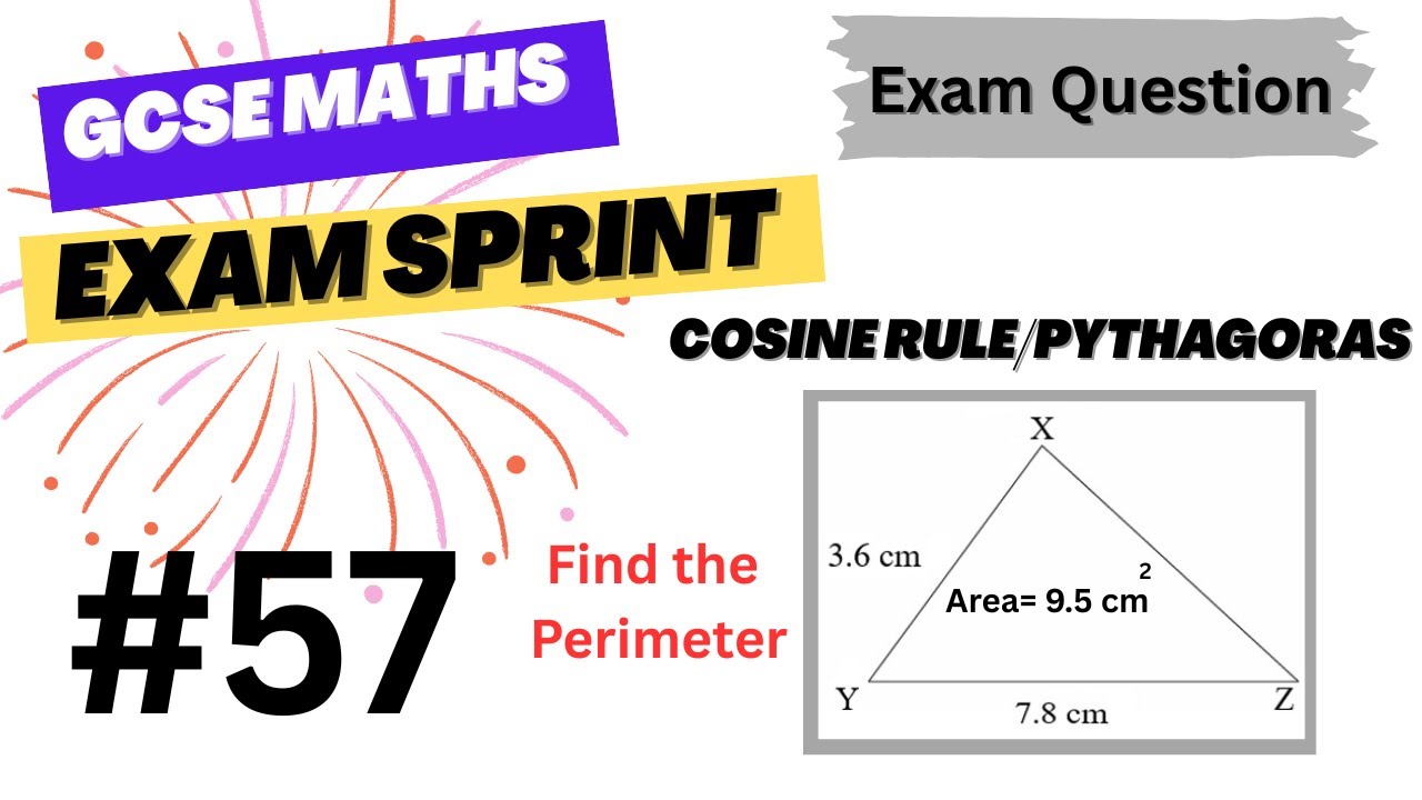 GCSE Maths Exam Sprint #57 | Triangle Area to Perimeter (6 Marks) - YouTube