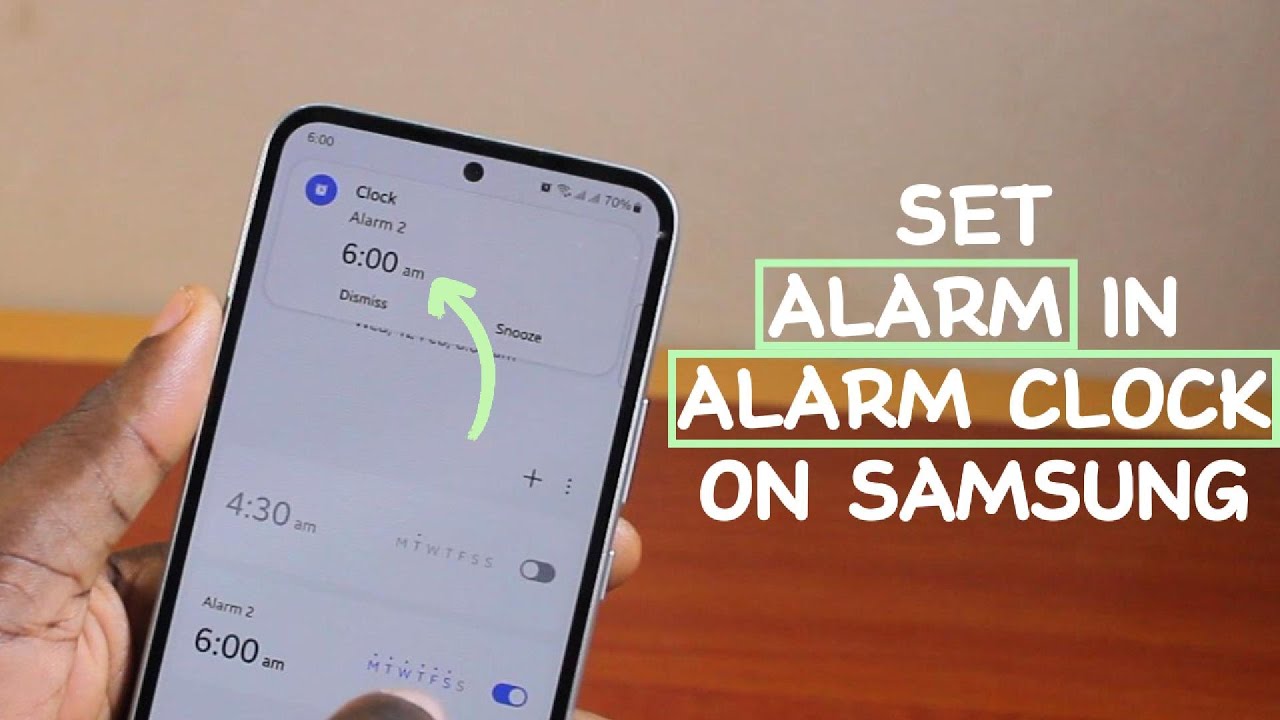 How to Set Alarm in Alarm Clock in Samsung - YouTube