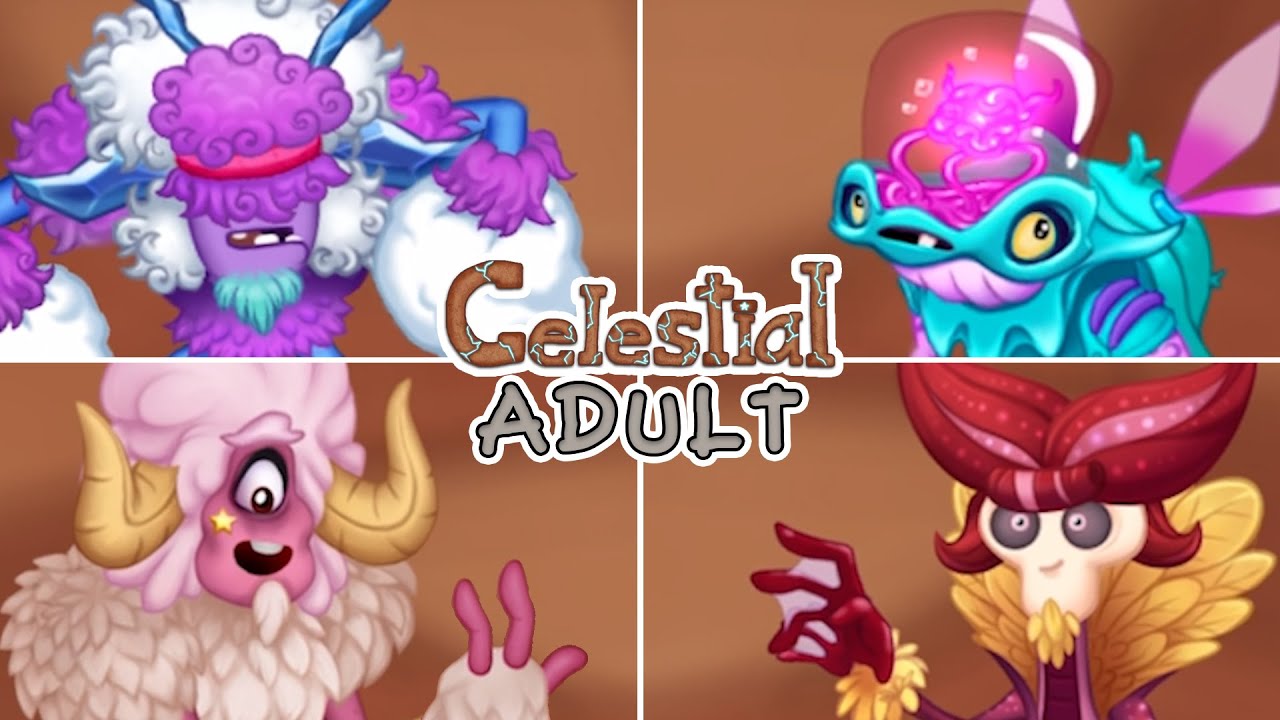 All Adult Celestials Update 8 - Young and Adult Comparison | My Singing ...