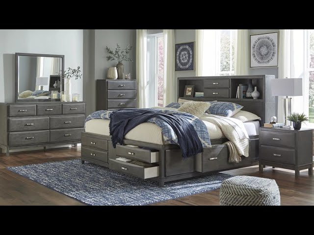 Caitbrook Gray King Bookcase Storage Panel Bed from Ashley Coleman Furniture