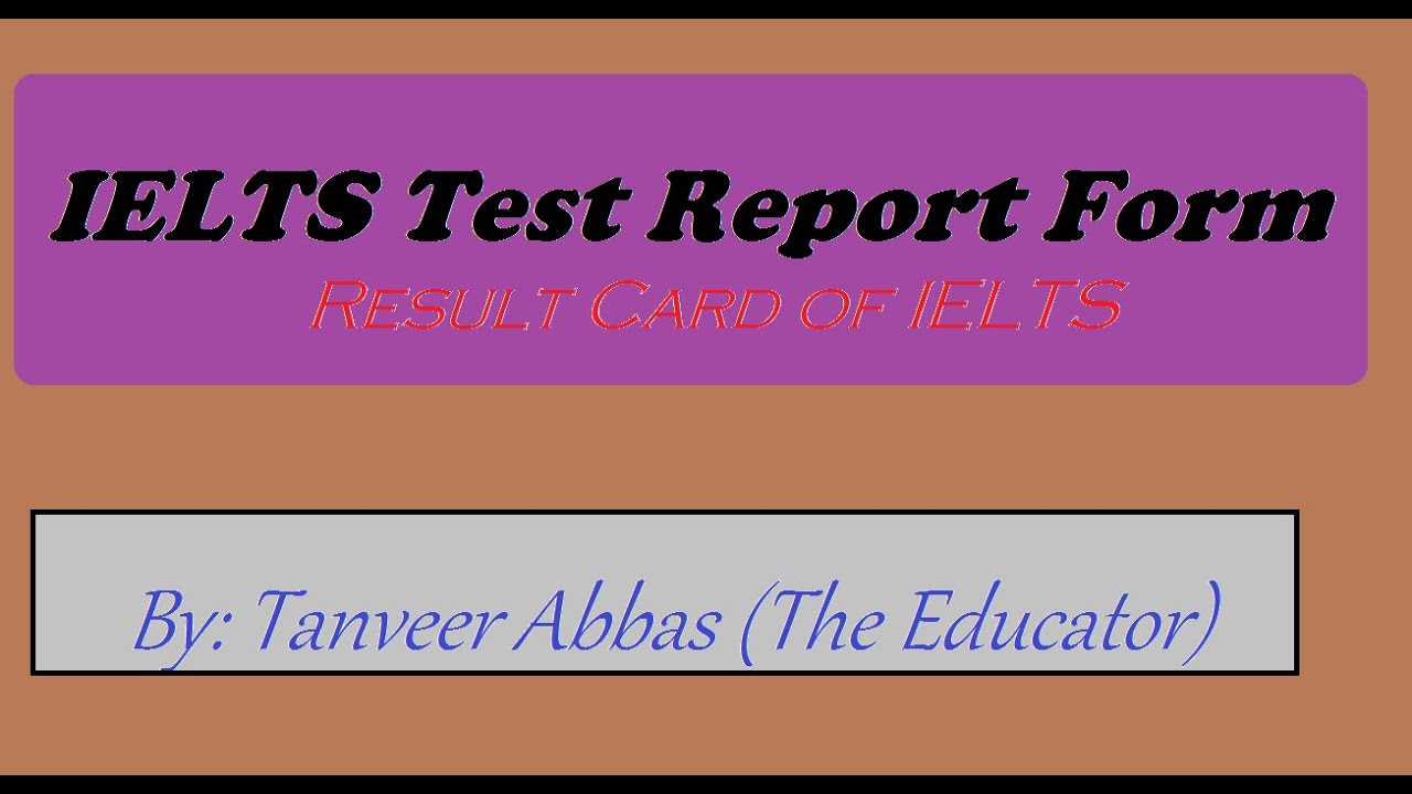IELTS test report form/Result card - YouTube