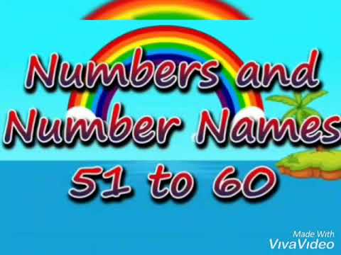 Class U.K.G | Mathematics | Number Names | 51 to 60 - YouTube